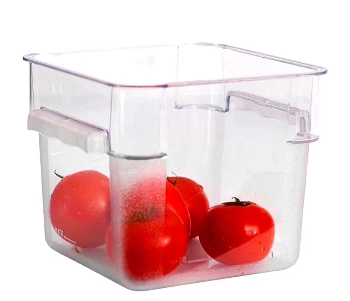 Clear Polycarbonate Square Food Storage Container - 6L